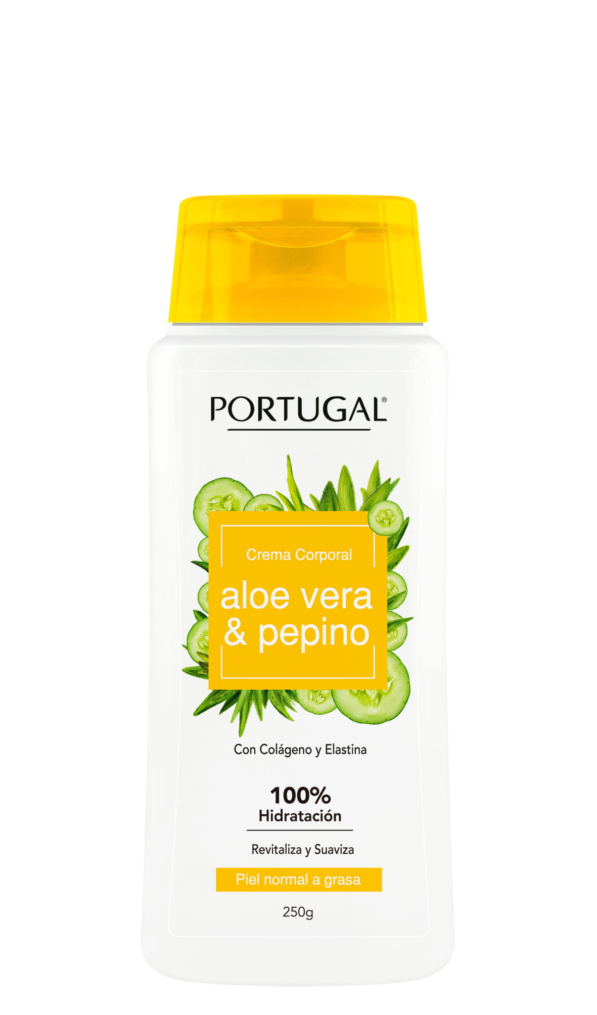 Crema Corporal Aloe Vera y Pepino 250 g – Botica Portugal Arequipa